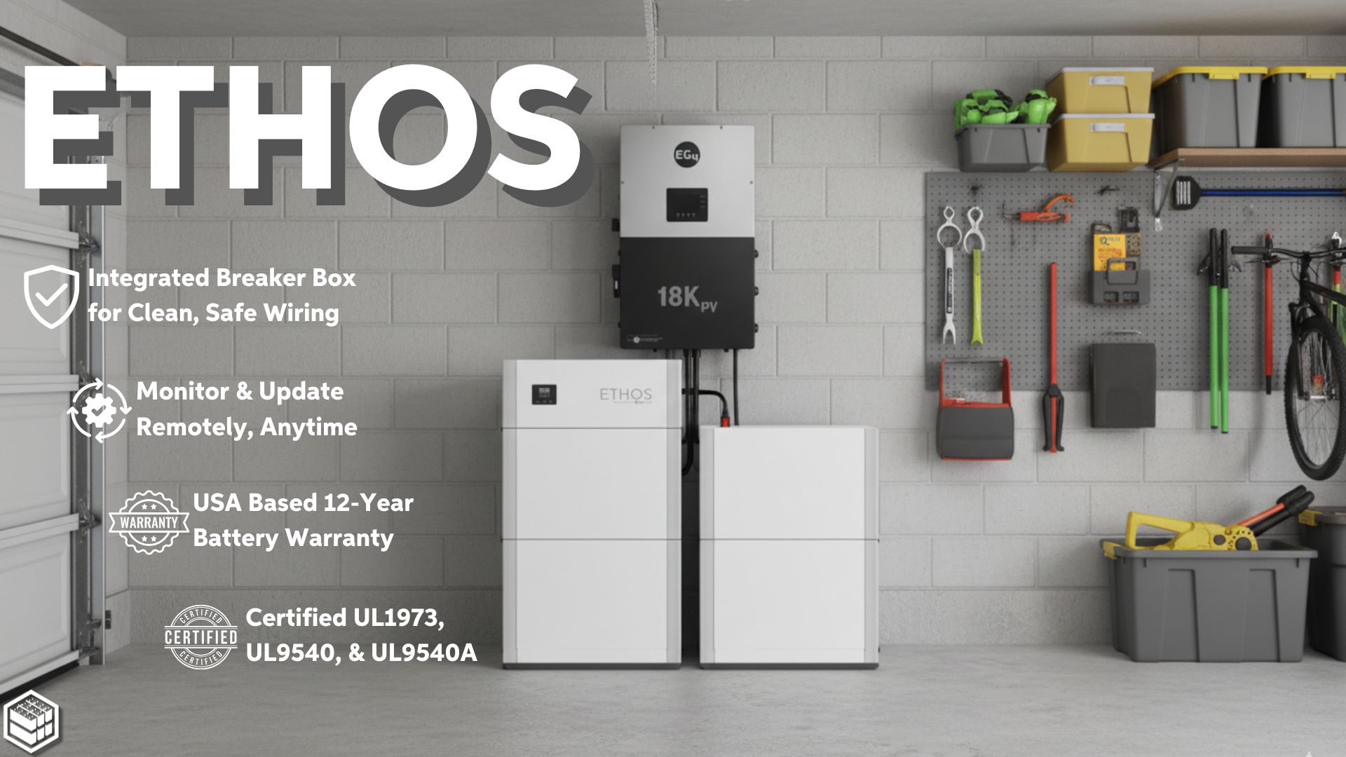 ETHOS Battery + 18kPV Hybrid Inverter ESS | 10.24-46.1kWh – BigBattery