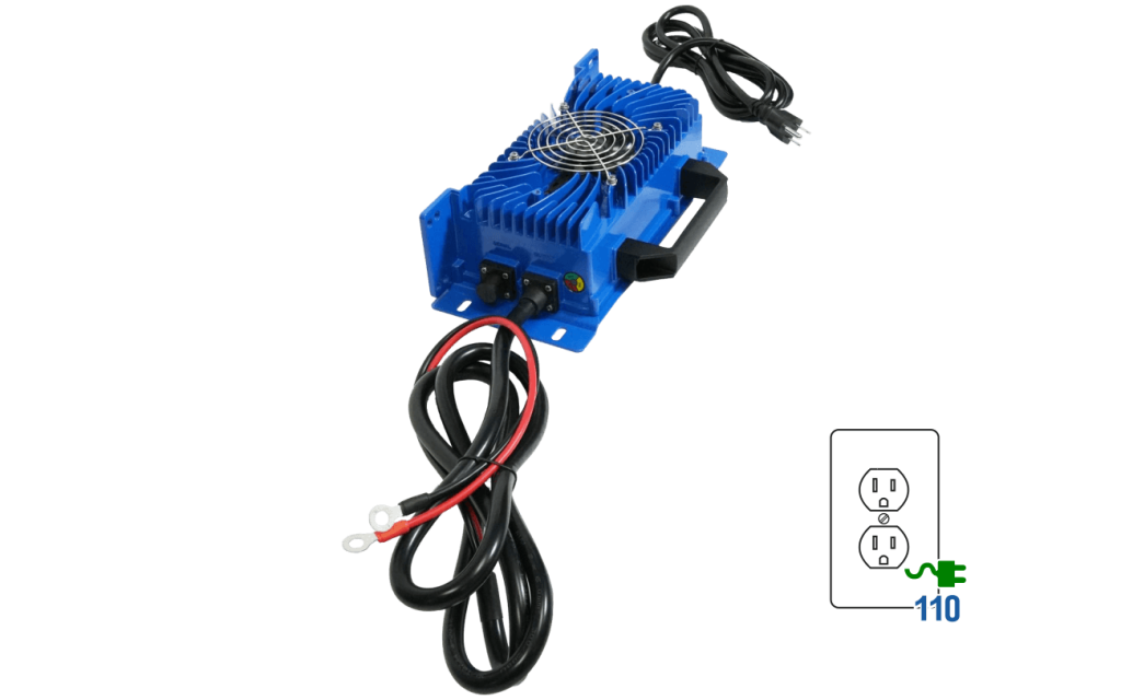 36V 25A Charger (43.2V DC) - Ring Terminals - BigBattery.com